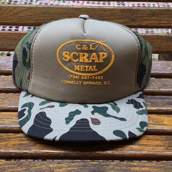 Yupoong | Accessories | Scrap Metal Hat Yupoong Snapback Puffy Camo ...